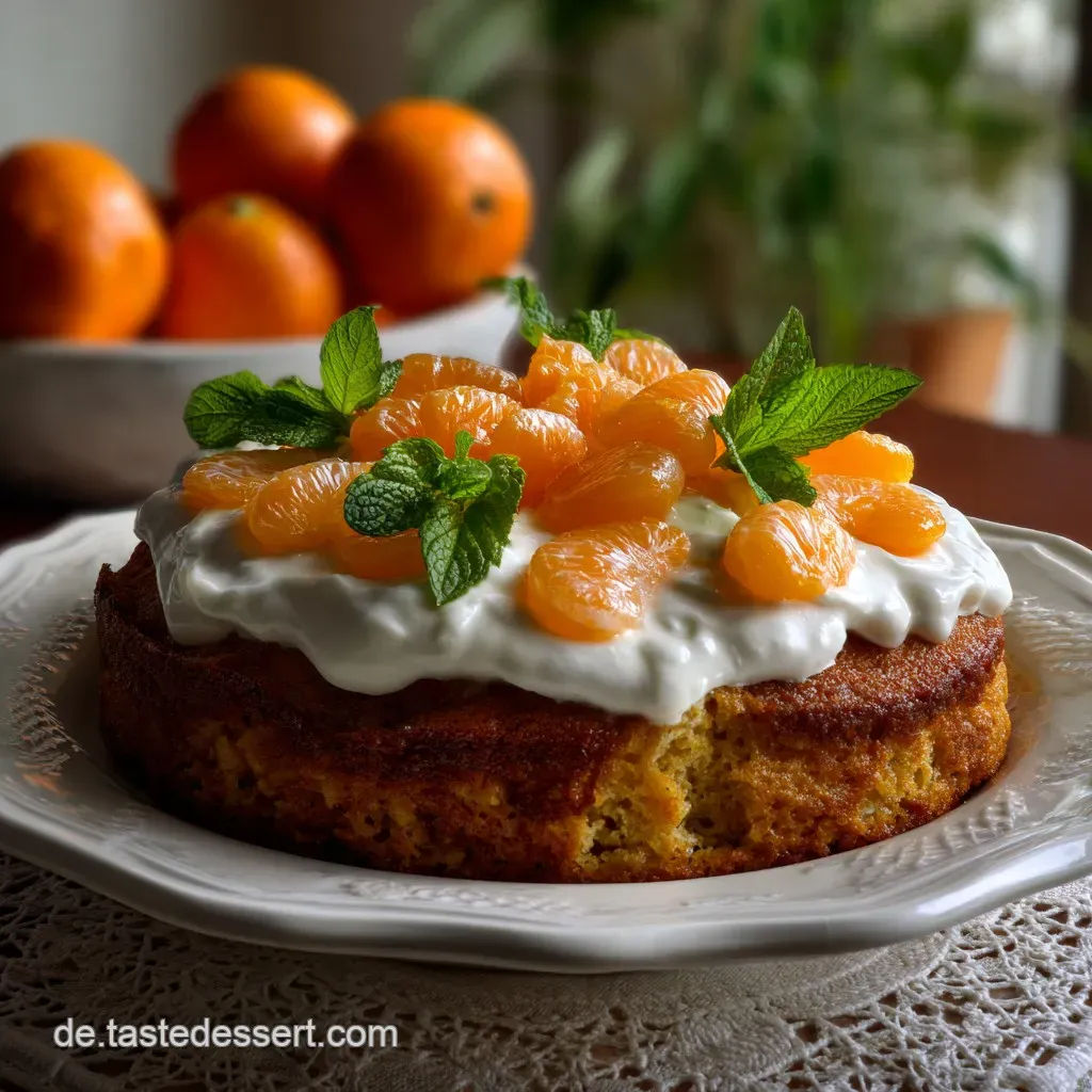 Veganer Fantakuchen mit Mandarinen und Schmand